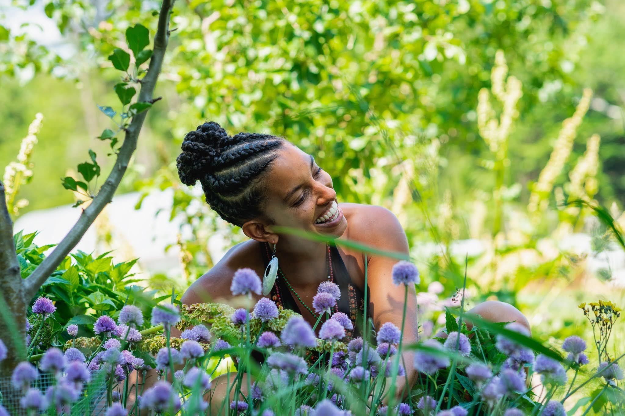 Leah in Flowers 6.21.2018 – SOUL FIRE FARM